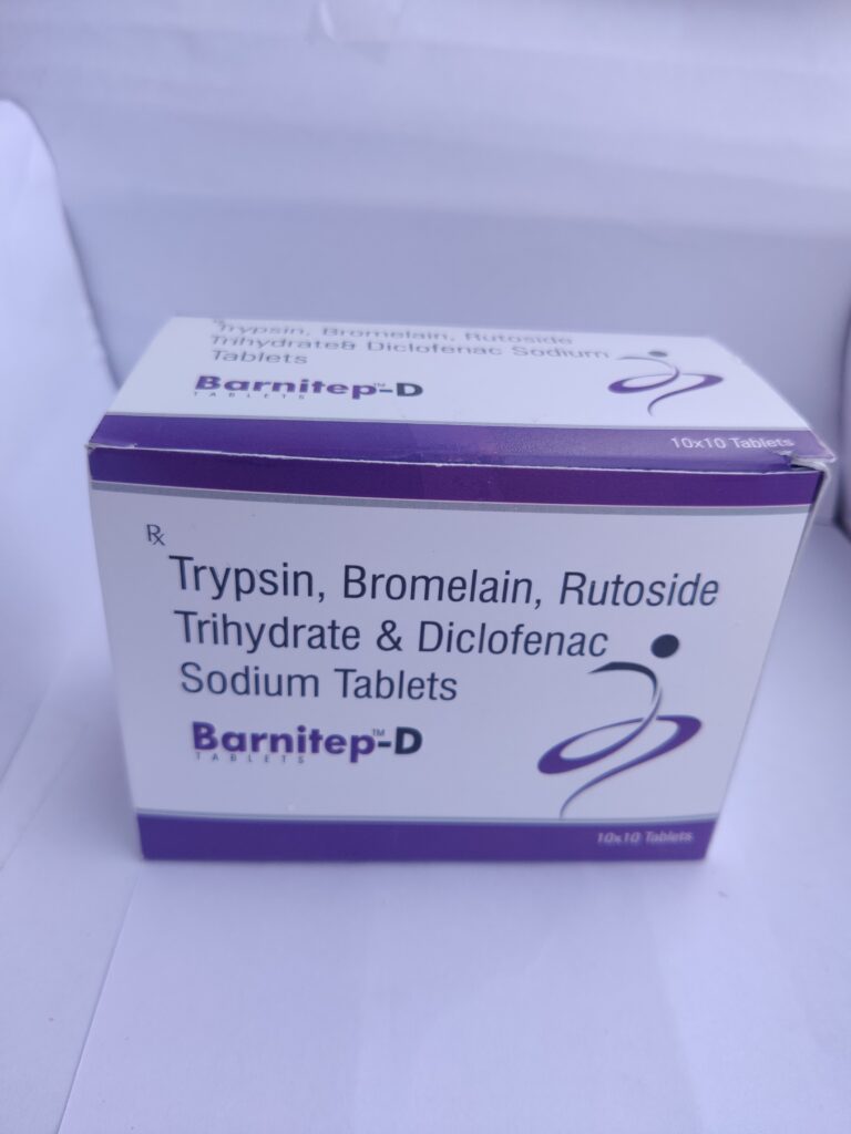 Barnitep-D Trypsin, Bromelain, Rutoside Trihydrate & Diclofenac Sodium ...